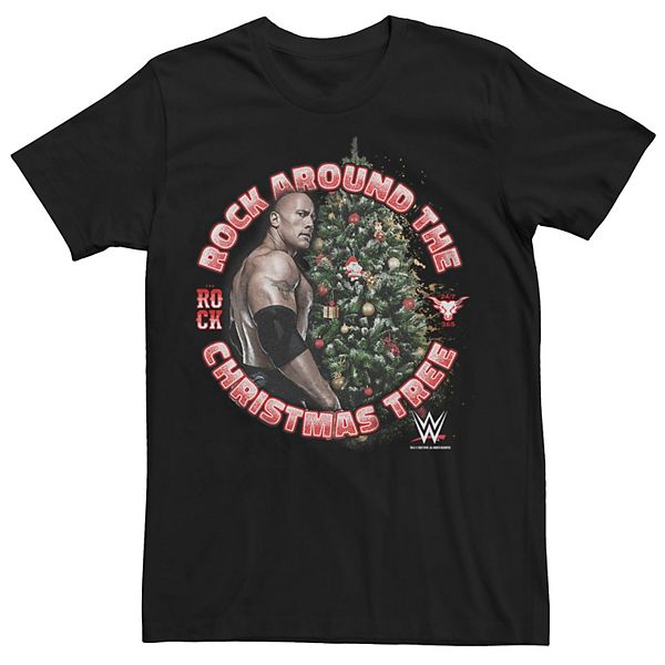 Men's WWE Rock Around The Christmas Tree Graphic Tee