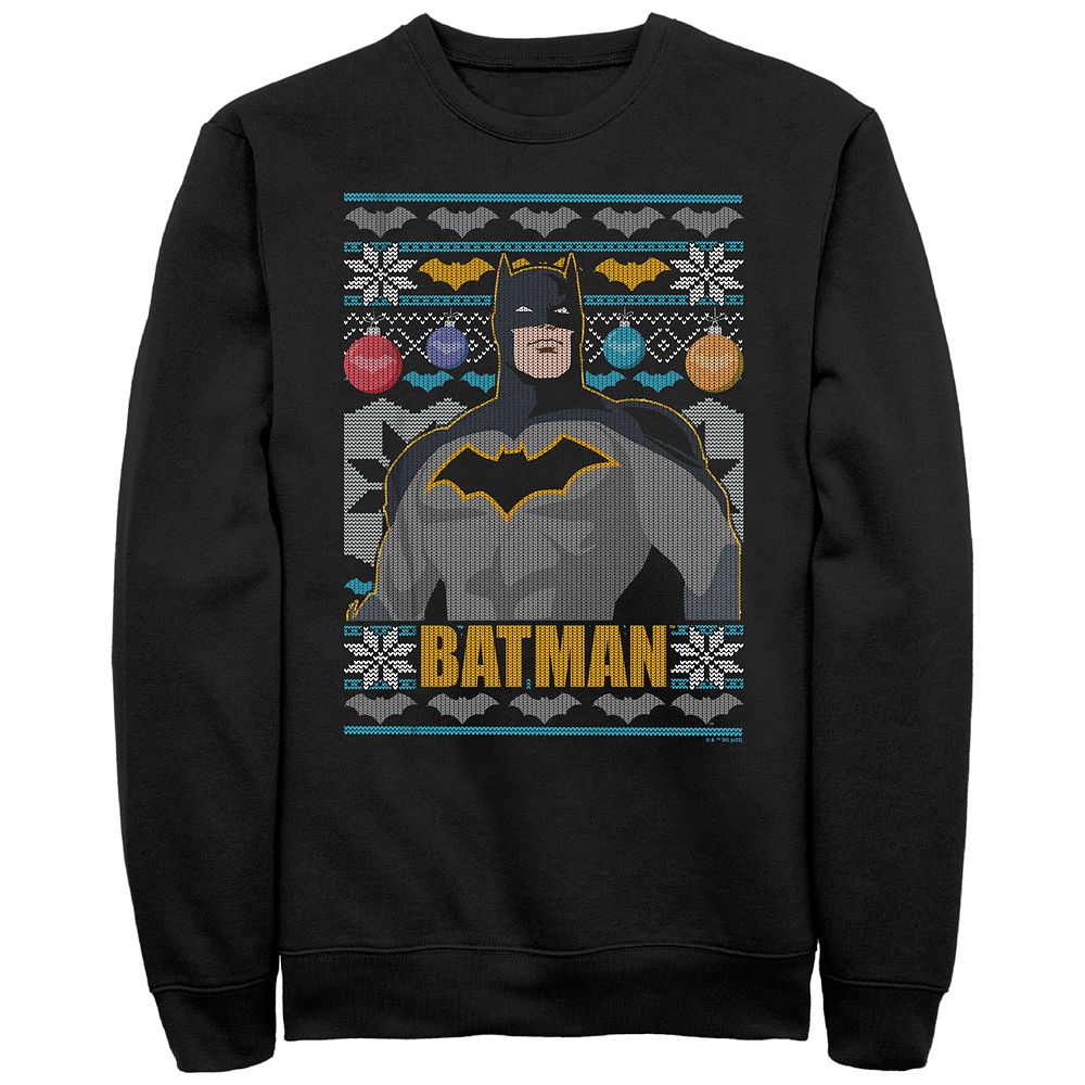 Men's Batman Christmas Sweater Graphic Fleece
