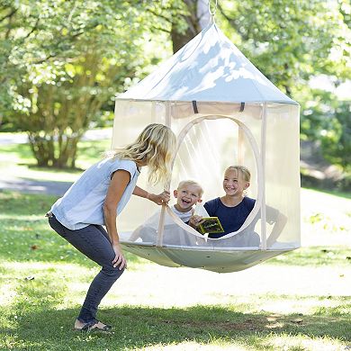 HearthSong HugglePod Panorama Mesh HangOut Indoor and Outdoor Hanging ...