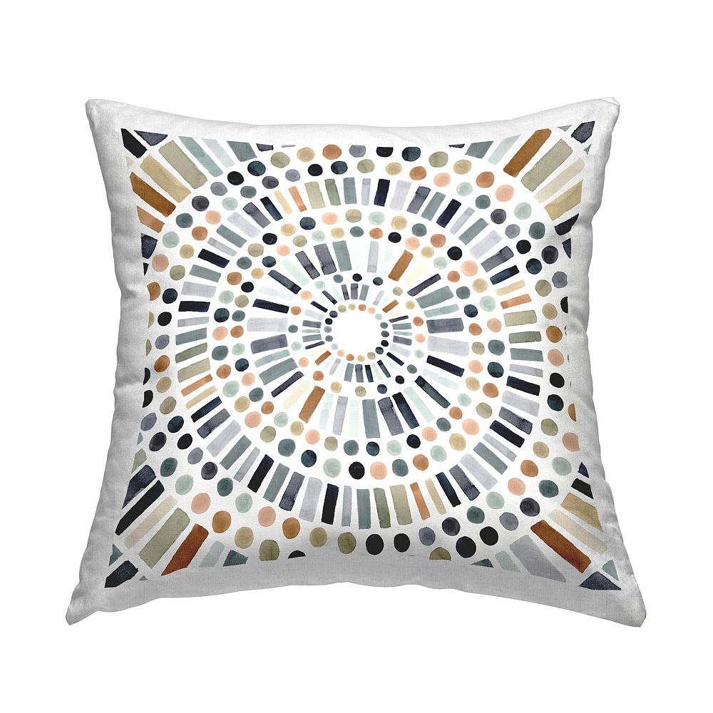 Stupell Home Decor Bold Rustic Mosaic Circle Pattern Throw Pillow