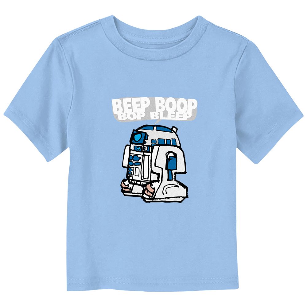 Toddler Boy Star Wars R2-D2 Beeping Cartoon Portrait Graphic Tee