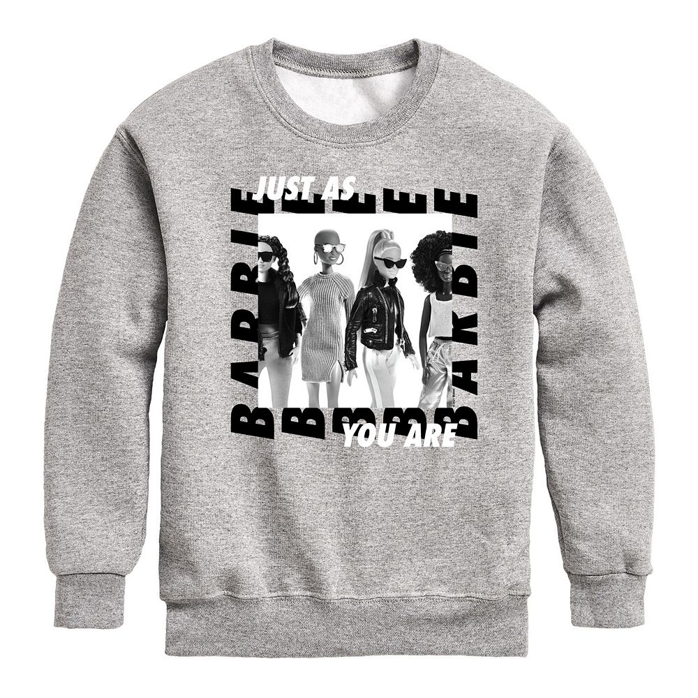 Girls 7-16 Barbie® Just As You Are Crew Fleece Sweatshirt