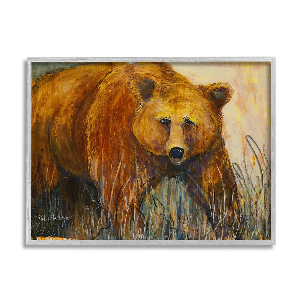 Stupell Home Decor Modern Bear Framed Wall Art
