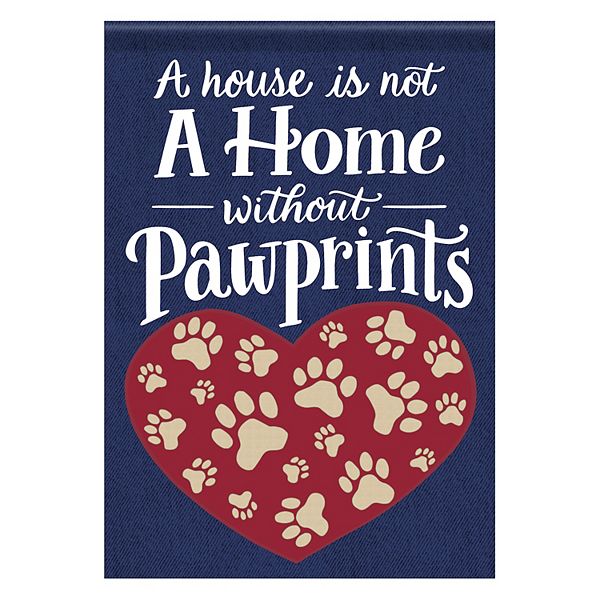 Carson Paw Prints Home Garden Flag