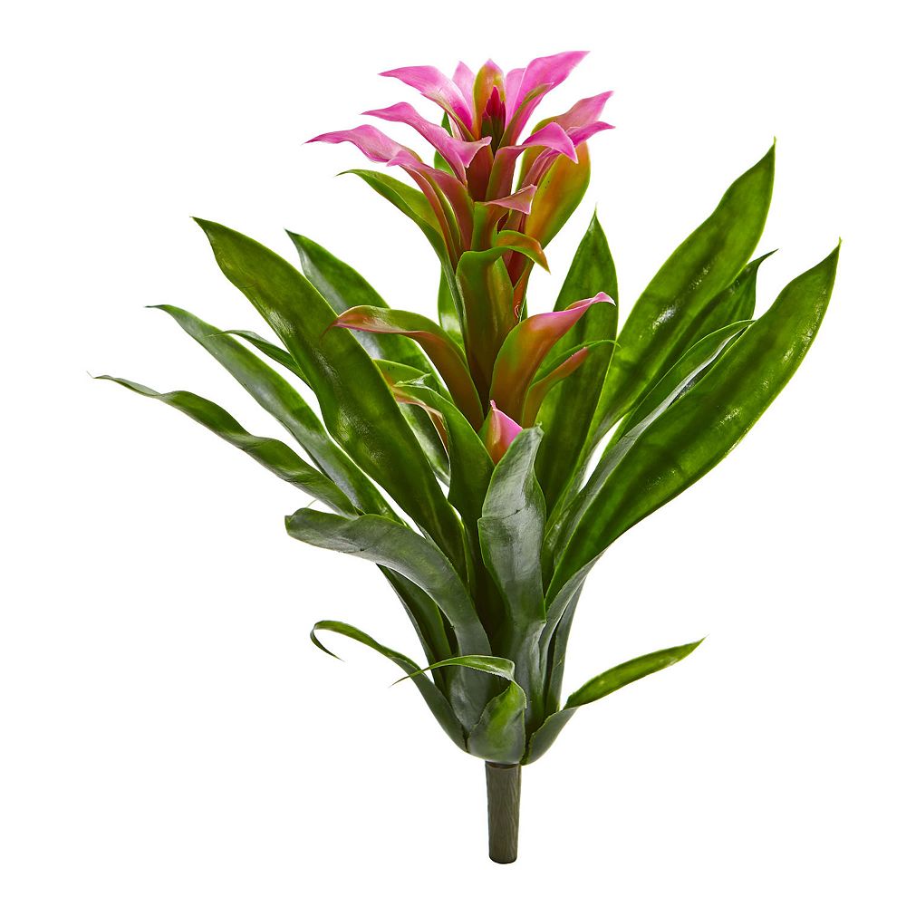nearly natural 4-pc. 15-in. Purple Bromeliad Artificial Flower Set