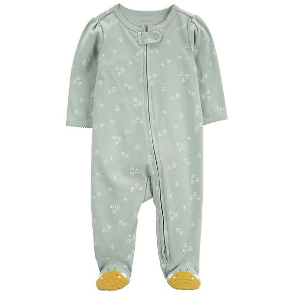 Baby Girl Carter's Bee Zip 2-Way Zip Cotton Sleep & Play