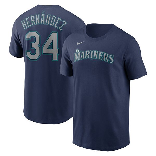 Men's Nike Felix Hernandez Navy Seattle Mariners Hall of Fame Name ...