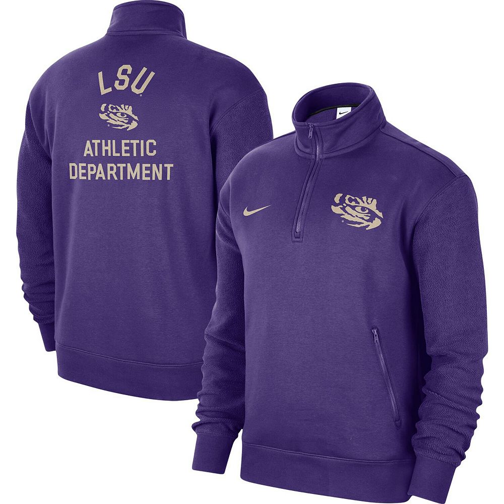 Men's Nike Purple LSU Tigers Campus Athletic Department Quarter-Zip ...