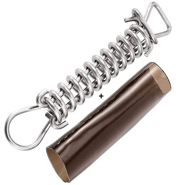 Stainless Steel Spring With Stopper D Ring And Protective Vinyl Spring ...