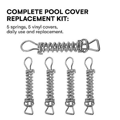 Stainless Steel Spring With Stopper D Ring And Protective Vinyl Spring ...