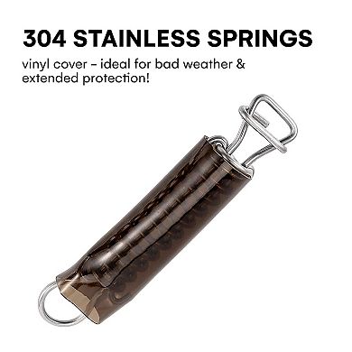 Stainless Steel Spring With Stopper D Ring And Protective Vinyl Spring ...