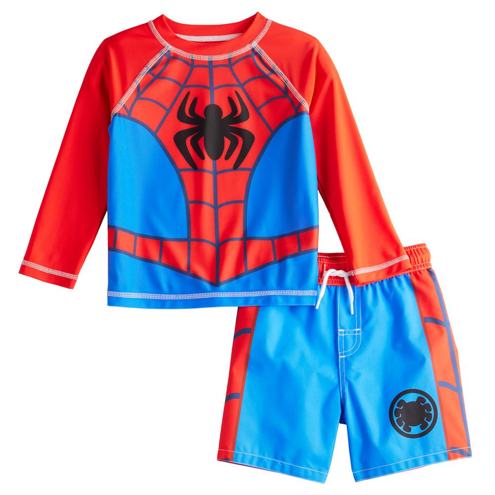 Toddler & Baby Boy Spider-Man 2-pc. Rash Guard and Swim Trunks Swimsuit Set