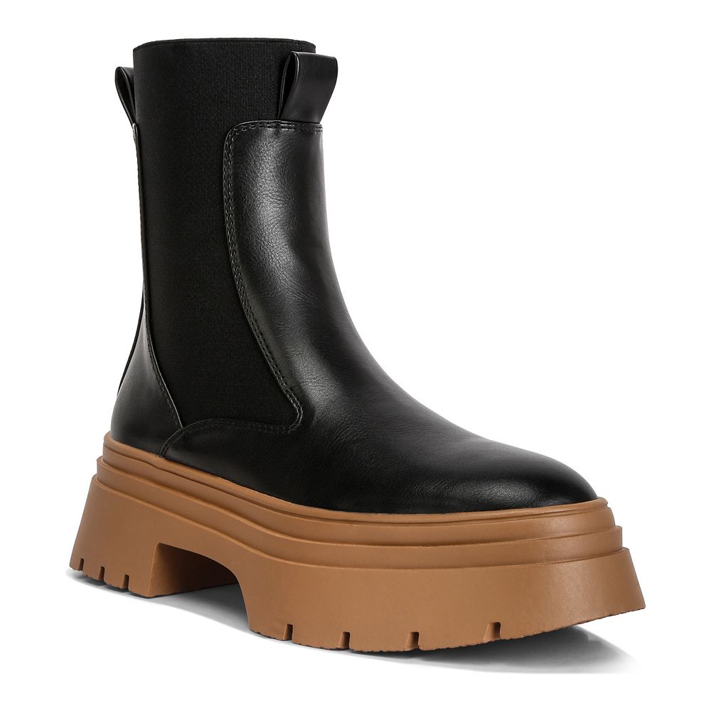 London Rag Ronin Women's High Top Chunky Chelsea Boots