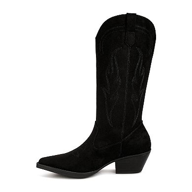 London Rag Ginni Women's Embroidered Western Boots