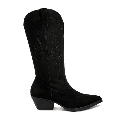 London Rag Ginni Women's Embroidered Western Boots