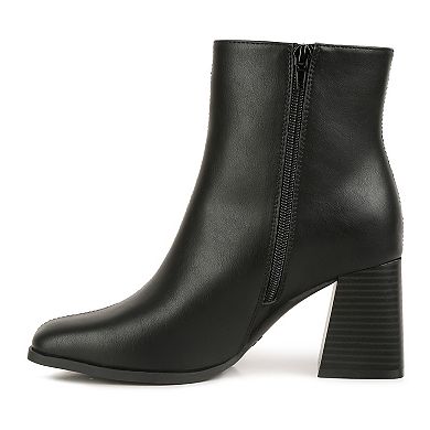 London Rag Cut Out Women's Block Heel Chelsea Boots