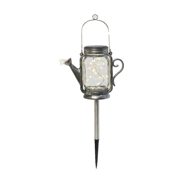Lighted Solar Powered Hanging Teapot Lantern