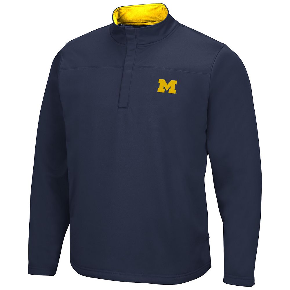 Men's Michigan Wolverines Button Up Fleece