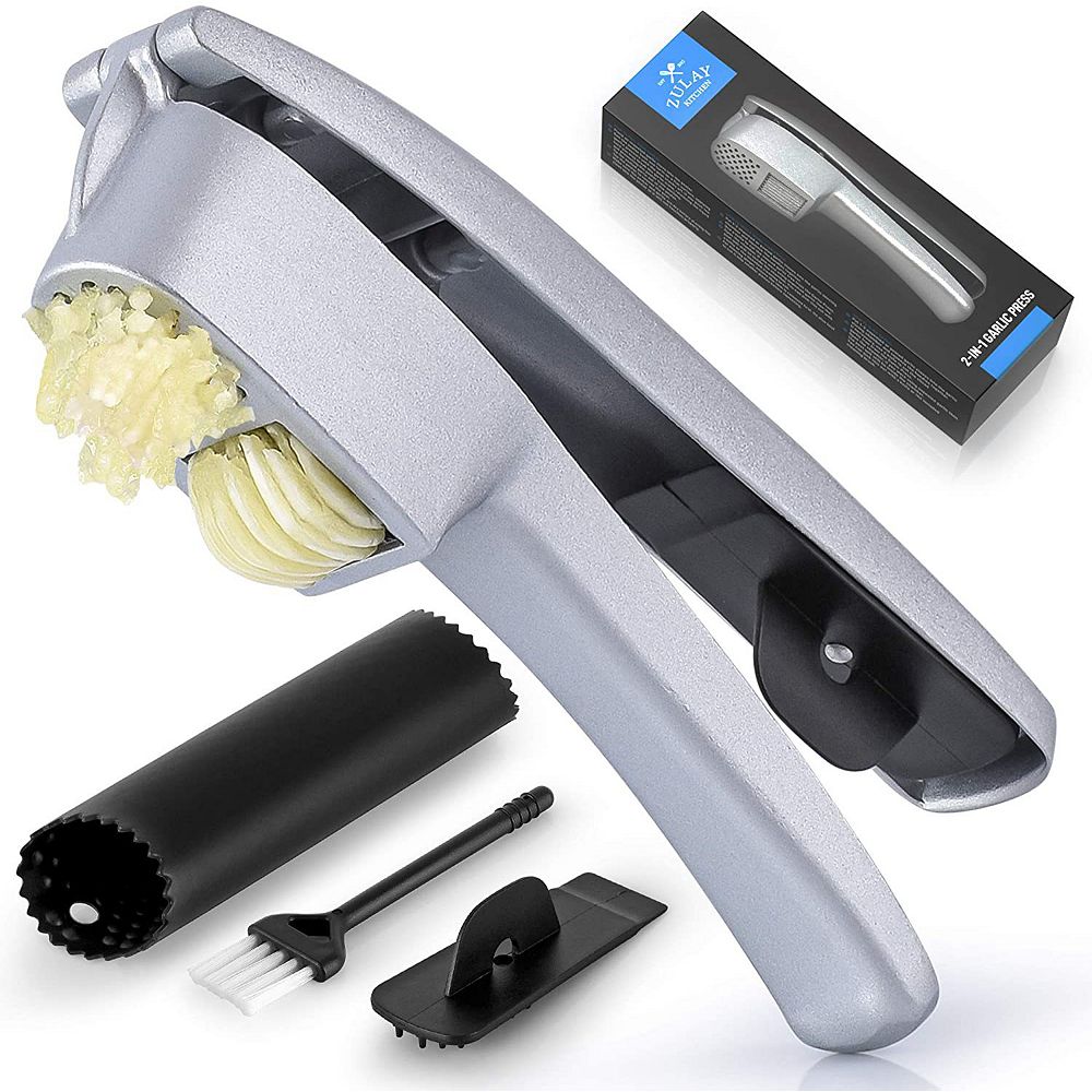 Zulay Kitchen 2-in-1 Garlic Press Set