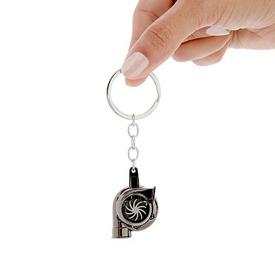 6 Pack Metal Car Parts Keychain Set, Assorted Designs