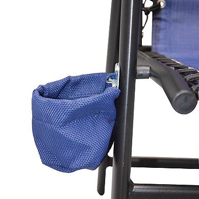 Caravan Canopy Infinity Suspension Folding Chair with Cupholder, Blue ...