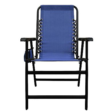 Caravan Canopy Infinity Suspension Folding Chair with Cupholder, Blue ...