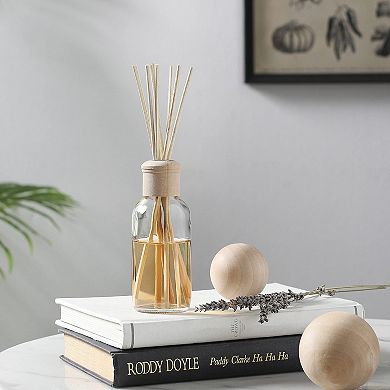 Refillable Glass Aromatherapy Diffuser Bottles with Natural Beech Wood ...