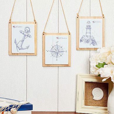 Okuna Outpost Nautical Wall Decor, Wooden Vintage Designs for Home ...