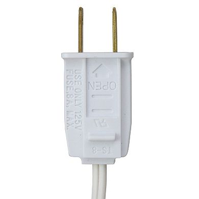 100' Commercial C7 Christmas Light Socket Set - 18 Gauge White Wire