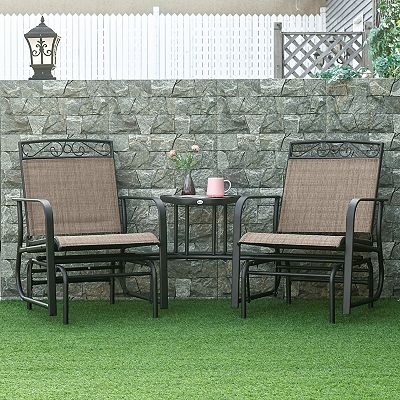 Patio glider rocking chair bench loveseat 2 person rocker deck outdoor furniture store