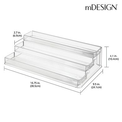 mDesign Large Expandable Vitamin Rack, Bathroom Storage Organizer - Clear