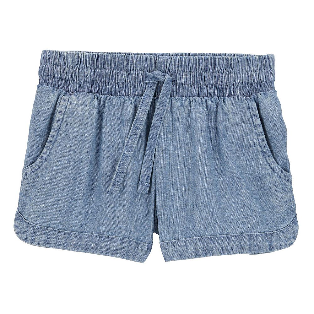 Toddler Girl Carter's Chambray Drawstring Pull-On Shorts