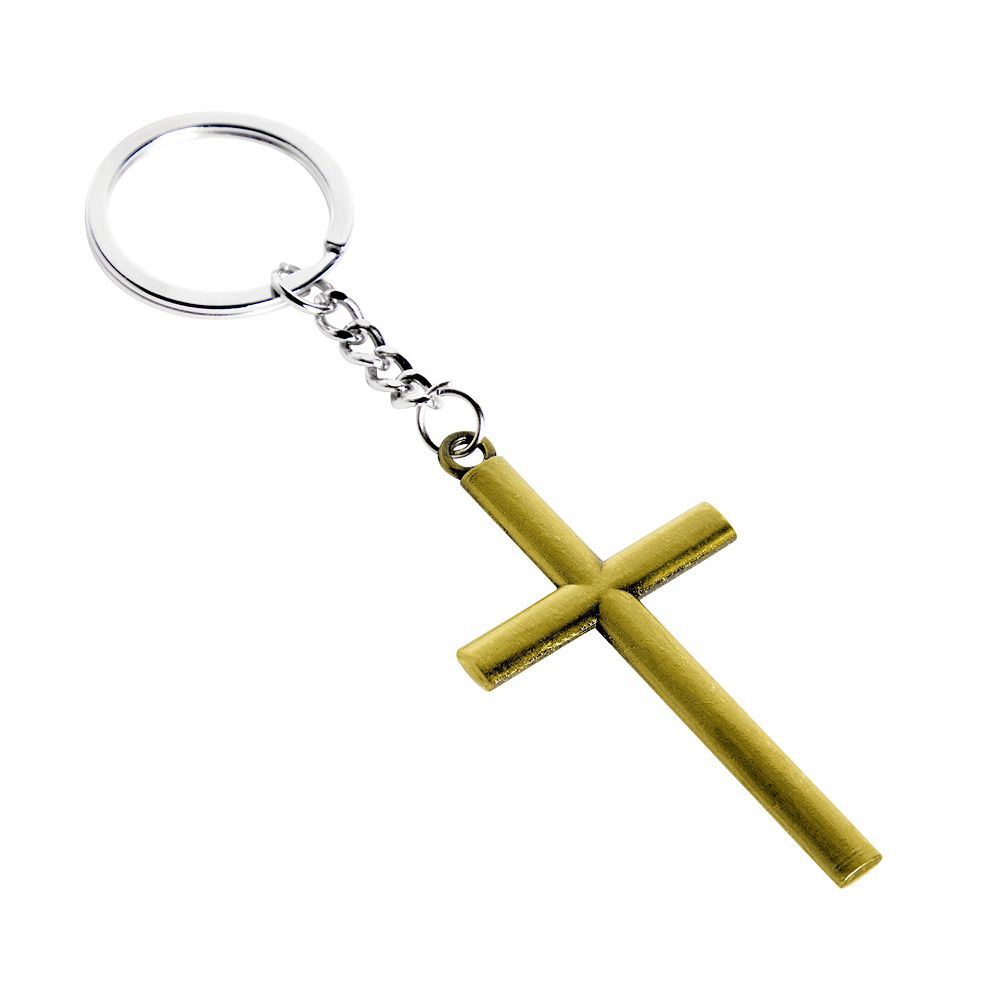 12 Pack Metal Cross Keychains, Jesus, Religious Key Rings, Silver ...