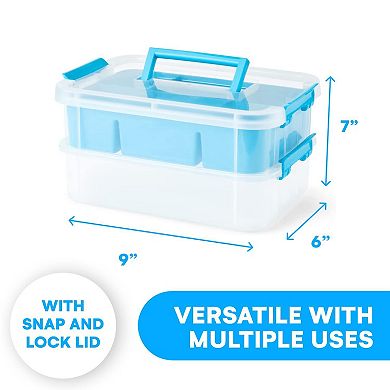 Stackable Storage Container With Organizers Craft Storage