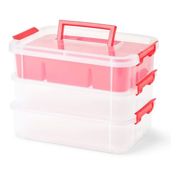 Stackable Storage Container With Organizers Craft Storage
