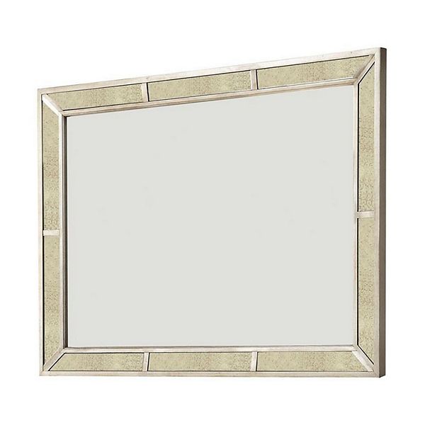 Loraine Modern Victorian Style Mirror , Silver