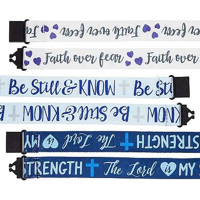 Religious Lanyard for Keys and ID Badges, 3 Designs (6 Pack)