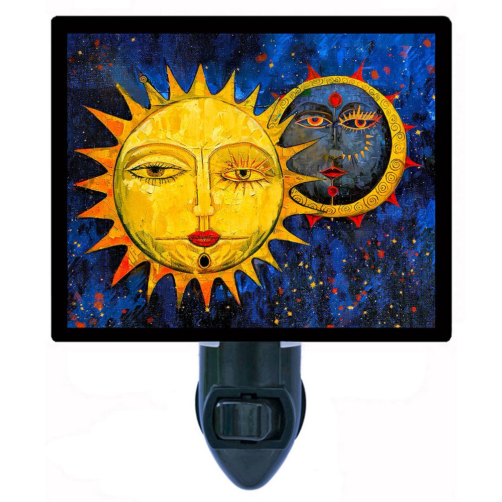 Heavenly Pair Night Light Sun and Moon Celestial Home Decor Lamp + Free ...