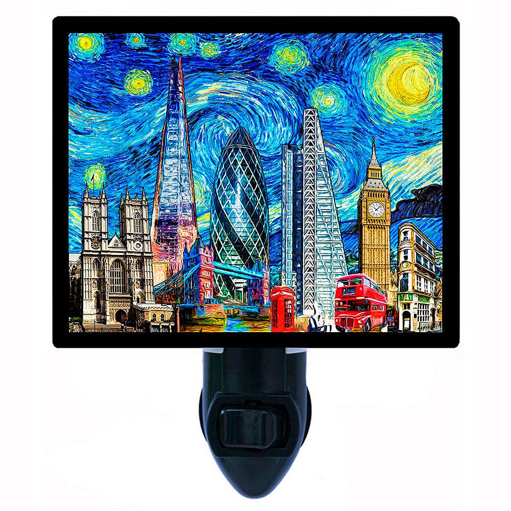 London Starry Night. Van Gogh Decorative Photo Night Light.
