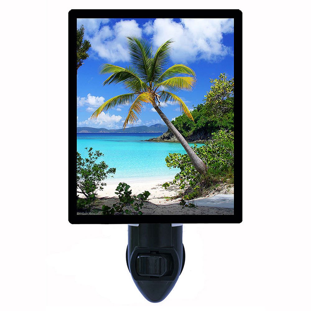 Tropical Bliss. Palm Tree Decorative Photo Night Light.