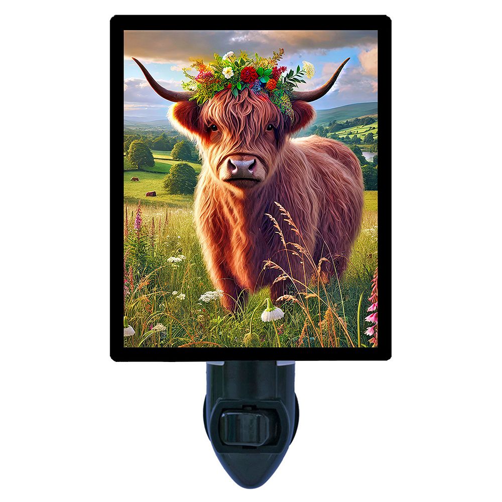 Highland Majesty Vertical Night Light Scottish Highland Cow Farmhouse ...