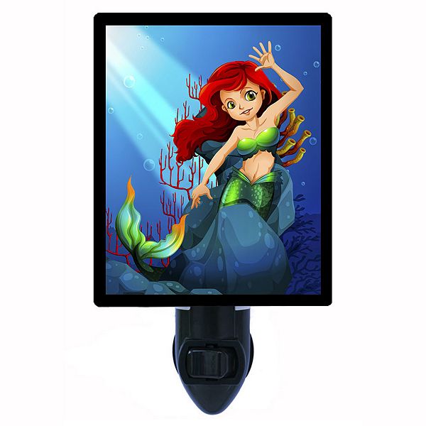 Pretty Mermaid. Decorative Photo Night Light.