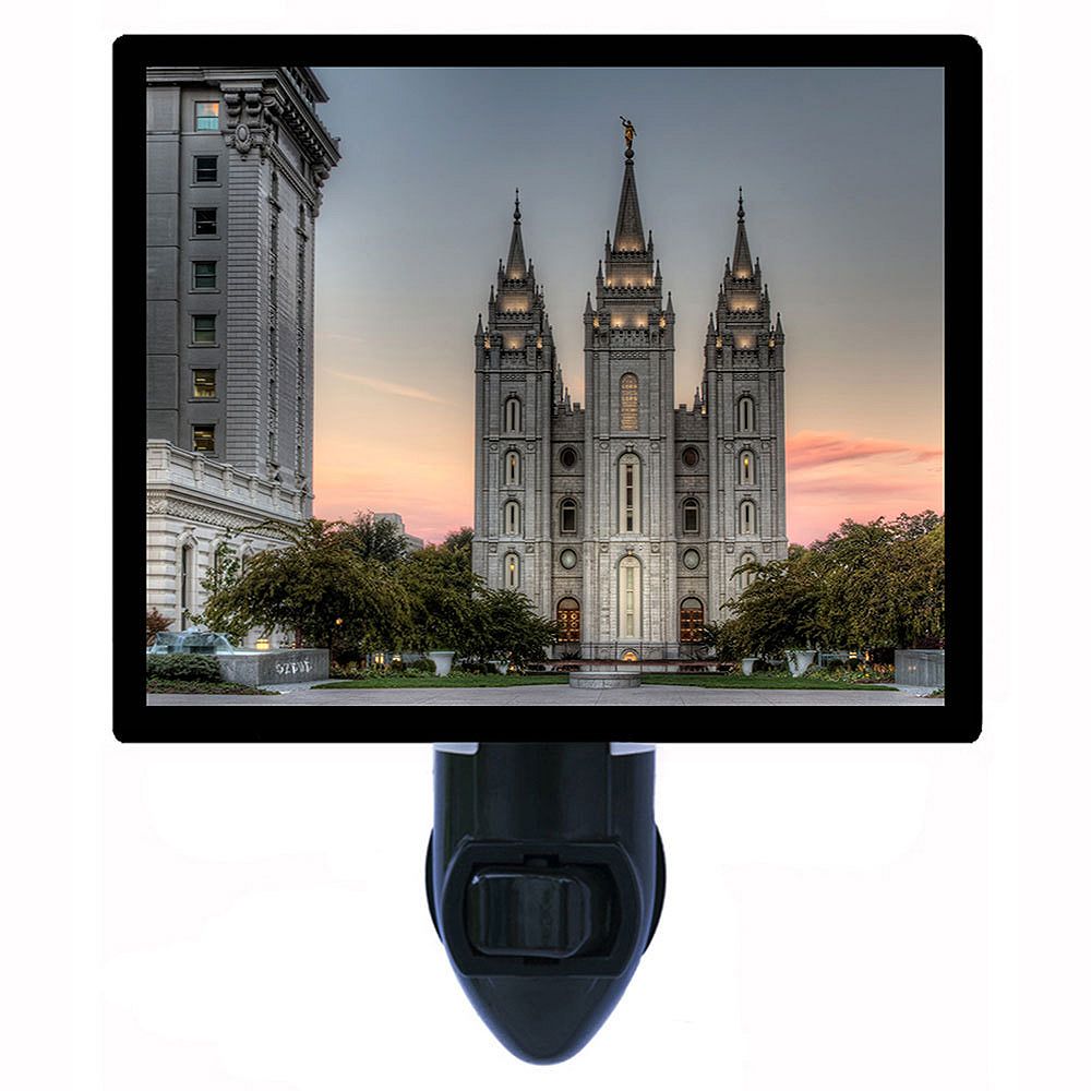 LDS Temple. Religious Decorative Photo Night Light.