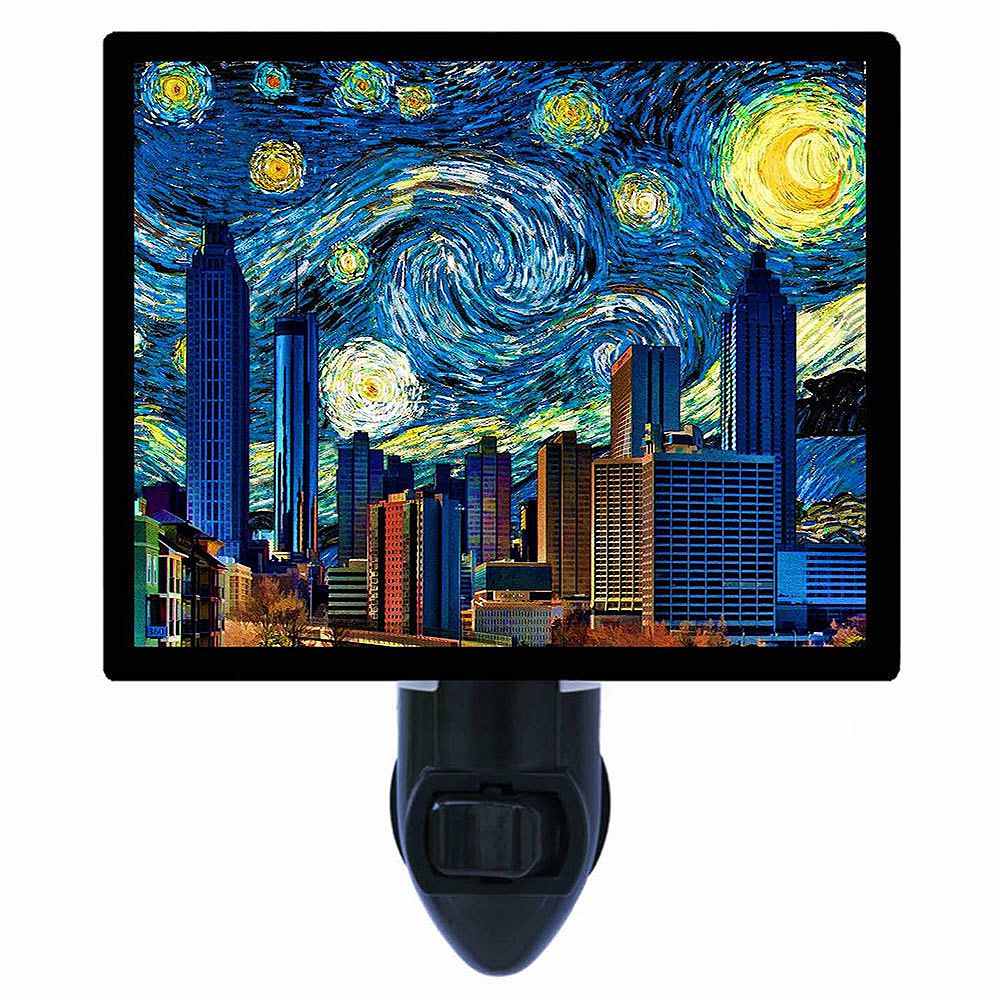 Atlanta Starry Night. Van Gogh Decorative Photo Night Light.
