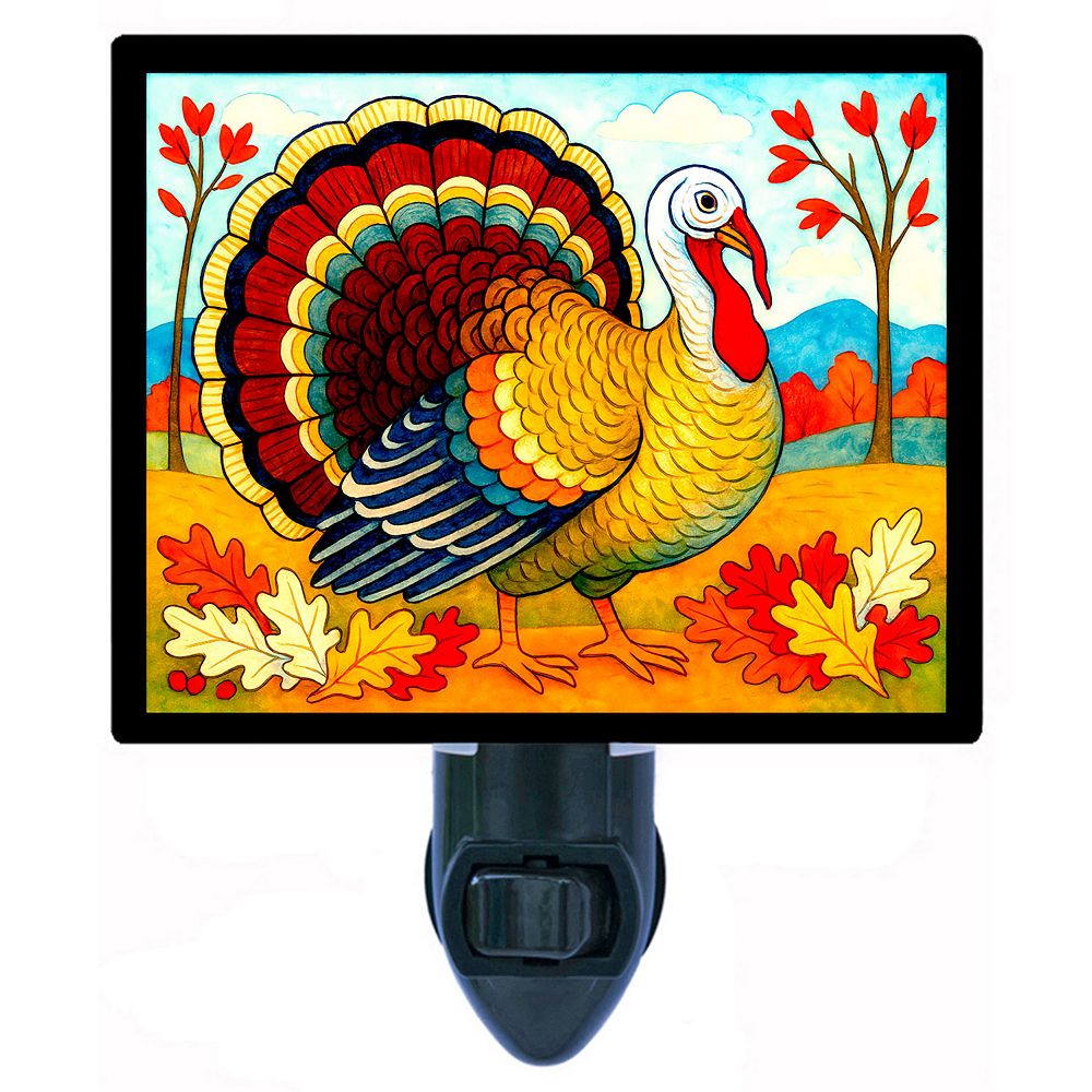 Harvest Proud Night Light Thanksgiving Turkey Fall Seasonal Decor Lamp ...