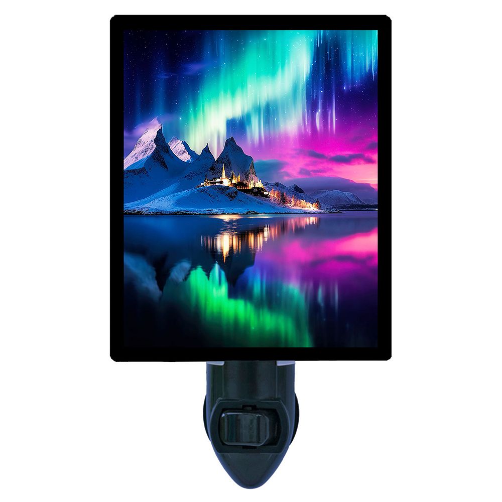 Aurora Reflection Northern Lights Night Light Arctic Sky Plug In with ...