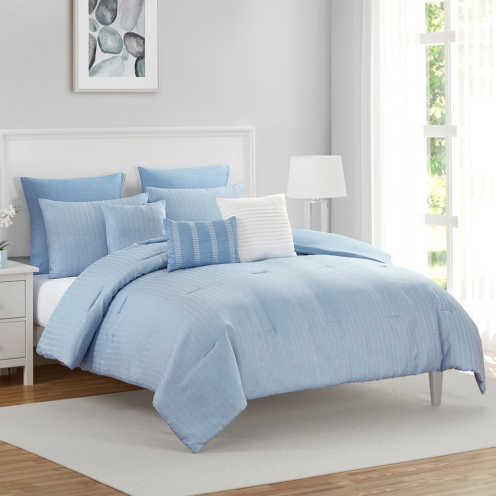 VCNY Home Klara 8-Piece Geometric Jacquard Comforter Set