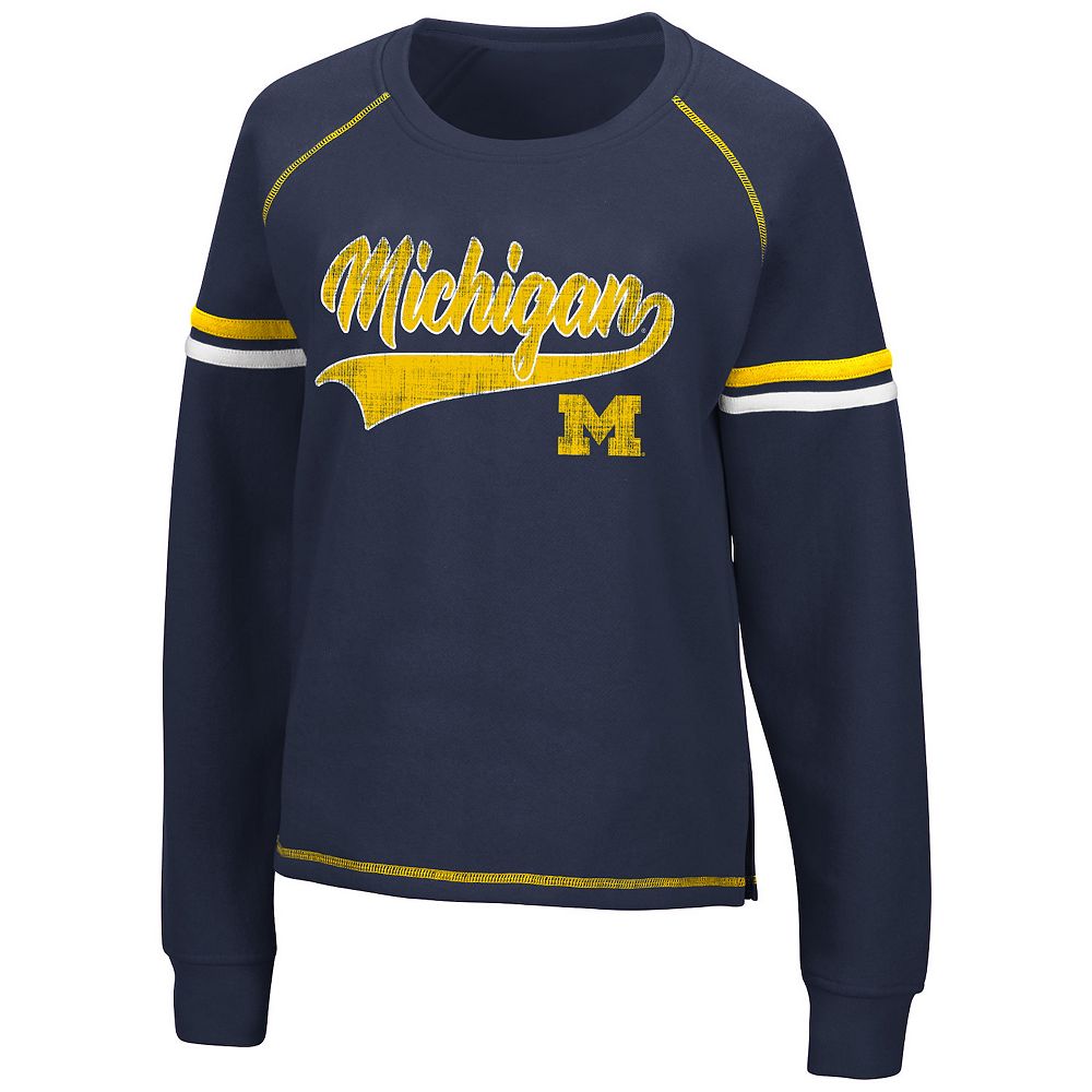 Women's Michigan Wolverines Pullover Crewneck Fleece