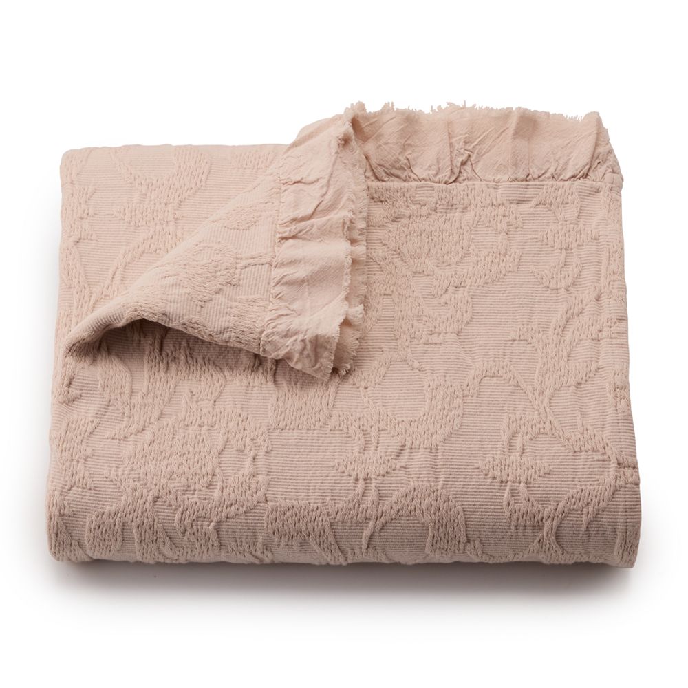 Discover Europe Decorative Waffle Frill Woven Throw