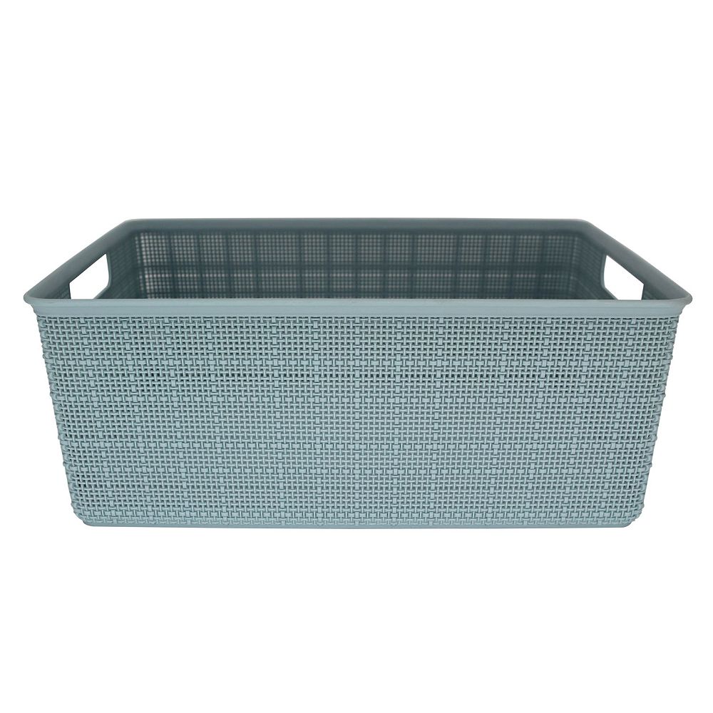 Everyday Decor Large Blue Plastic Storage Bin
